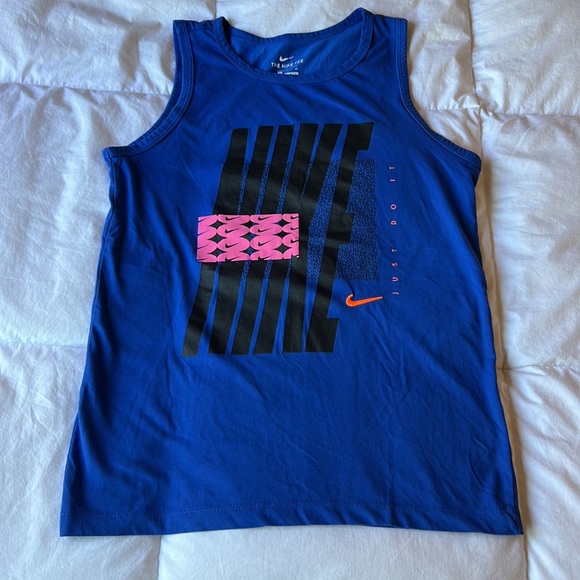 Nike | Tops | Blue Nike Tank Top | Poshmark